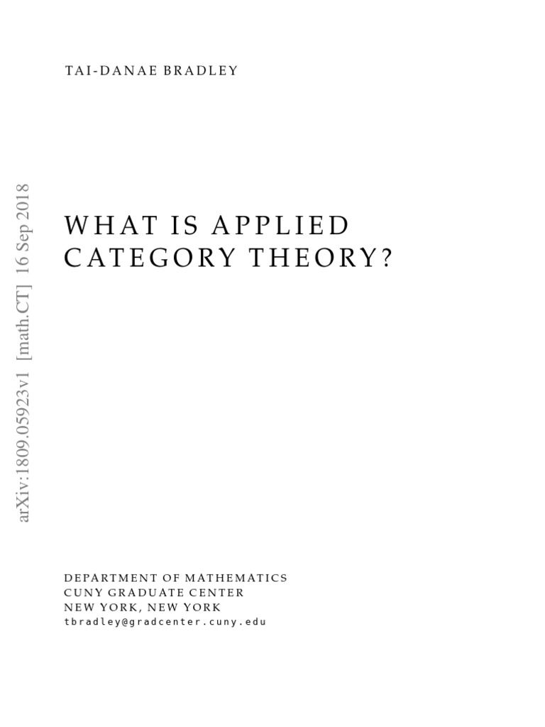 Applied Cat-Theory | PDF | Category Theory | Group (Mathematics)