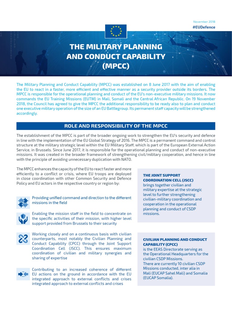 The Military Planning and Conduct Capability | PDF | Warfare | European ...