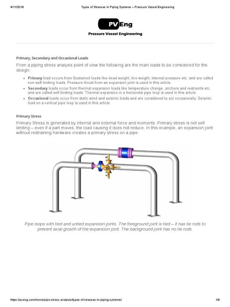 Piping Stress Analysis Guide | PDF | Thermal Expansion | Yield ...