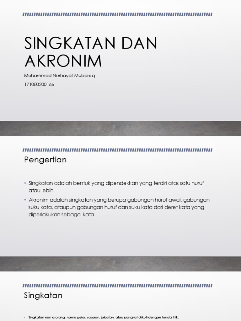 Singkatan Dan Akronim | PDF