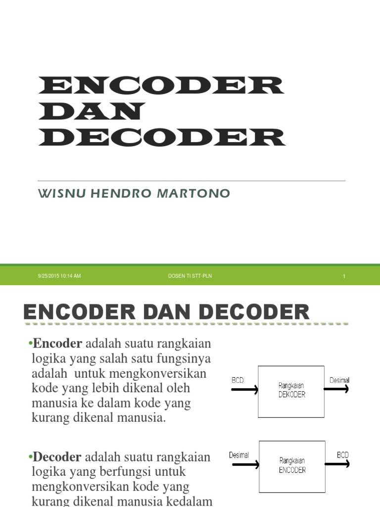 Encoder Dan Decoder | PDF