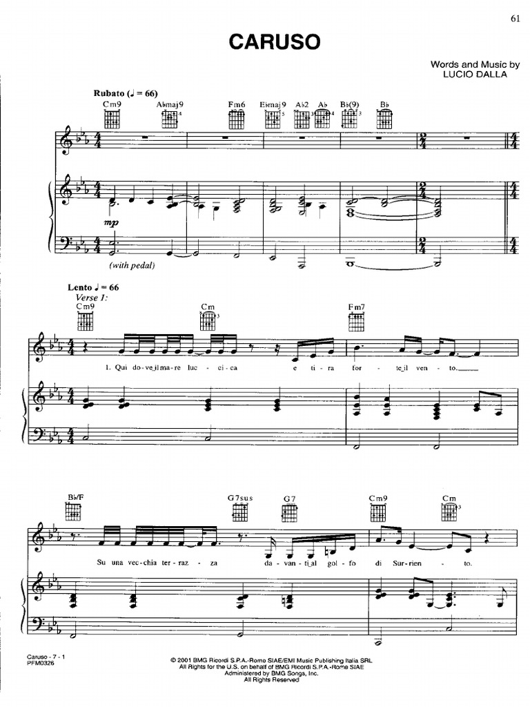 Caruso - Piano Guitarra Voz PDF | PDF