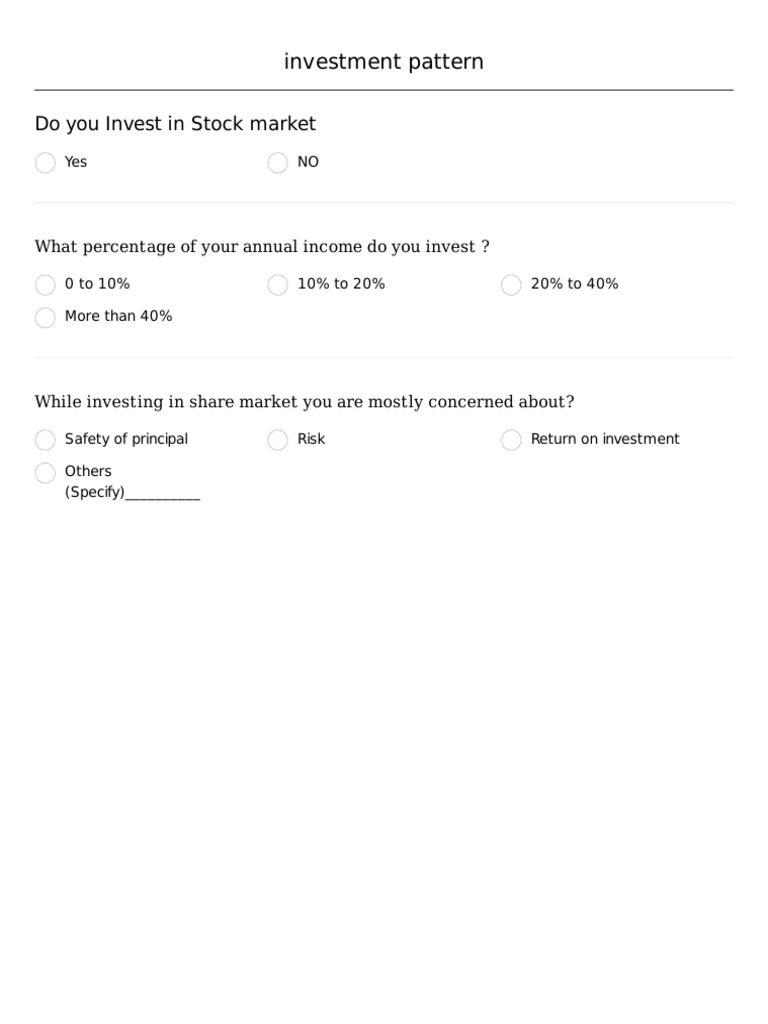 Investment Pattern 3 PDF | PDF