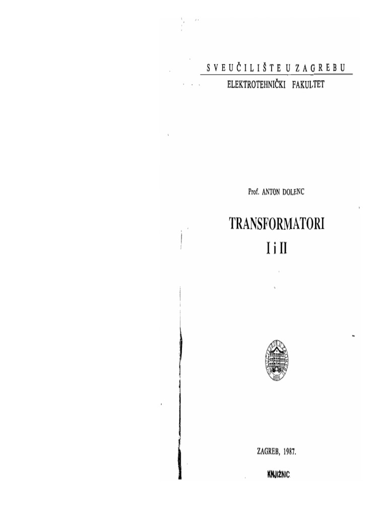 A. Dolenc - Transformatori 1 I 2 PDF | PDF