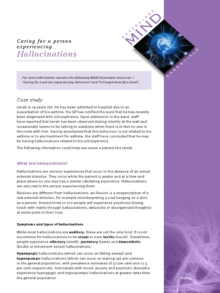 Hallucinations: Caring For A Person Experiencing | PDF | Hallucination ...