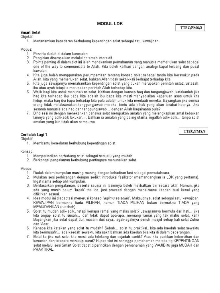 Modul LDK Solat | PDF