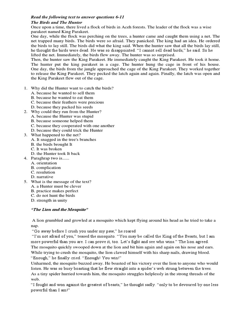 A Lesson in Unity and Cooperation: The Story of King Parakeet and the ...