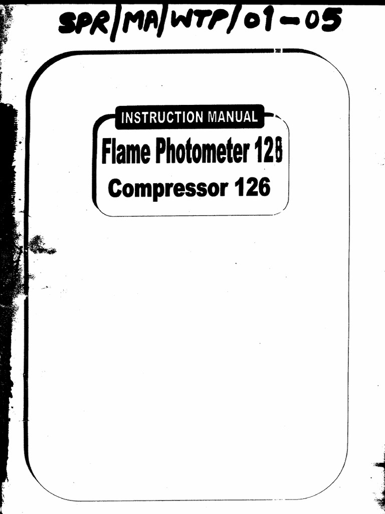 Flame Photometer Manual | PDF
