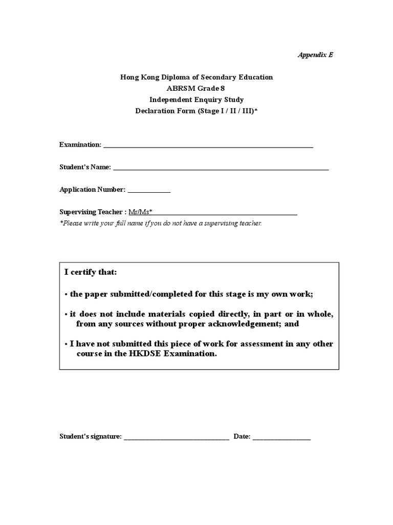 Ls Forms Declaration Eng | PDF