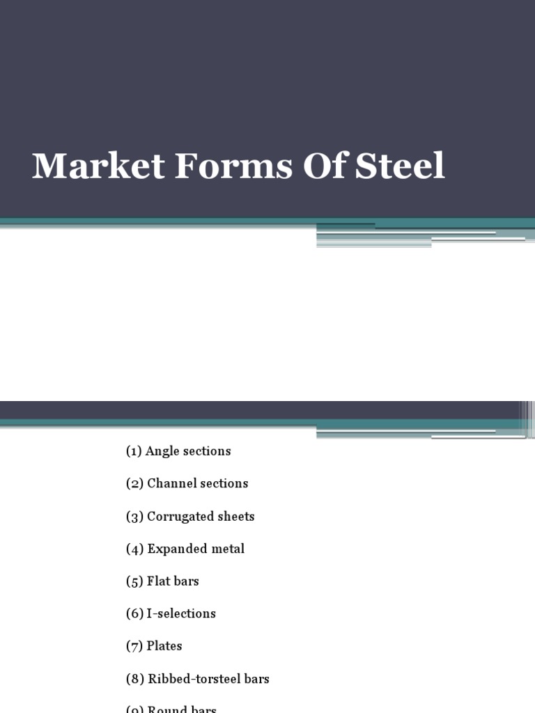 Market Forms of Steel Products | PDF | Sports & Recreation | History