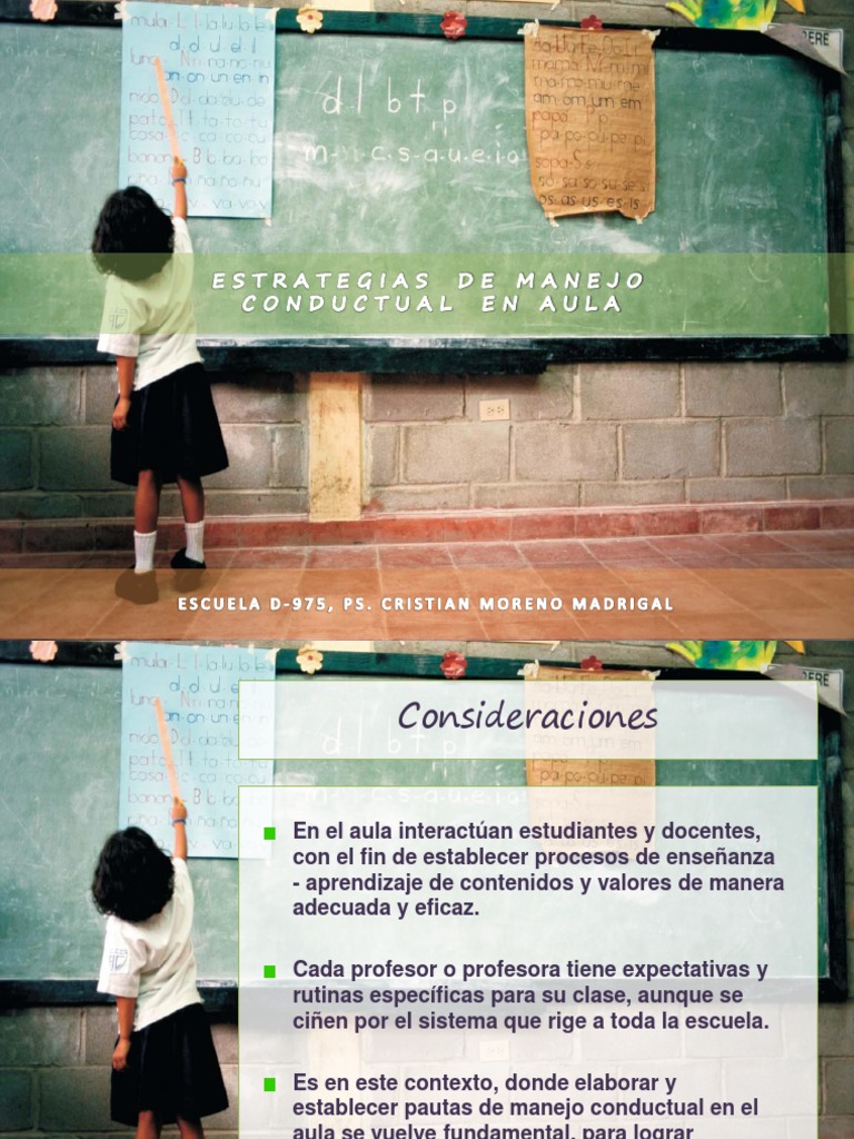Estrategias de Manejo Conductual Para El Aula | Salón de clases ...