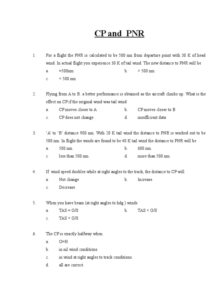 CP & PNR | PDF | Wound | Flight