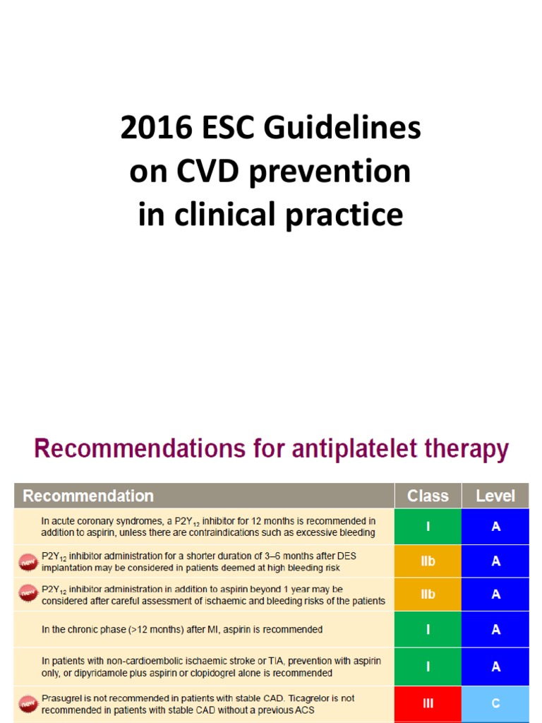 2016 Esc Guidelines On Cvd Prevention In Clinical Practice Pdf