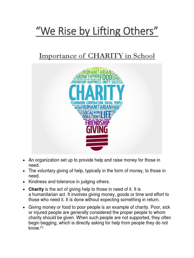 We Rise by Lifting Others | PDF | Charitable Organization | Society