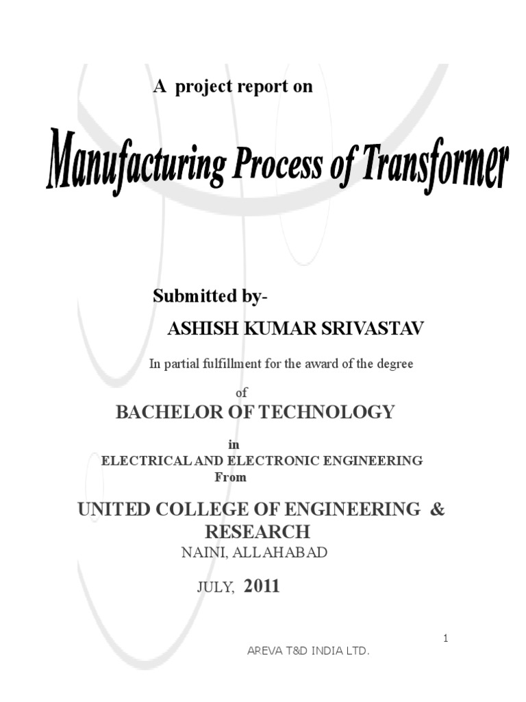 A Project Report On Transformer | PDF