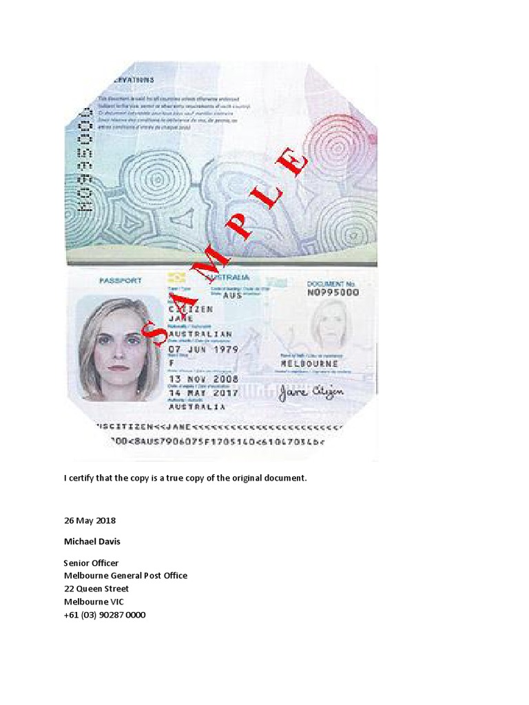 Example Document Certification | PDF