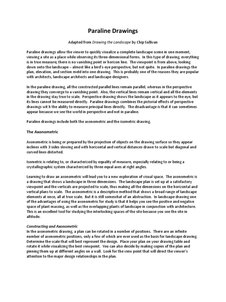 Paraline Drawings | Perspective (Graphical) | Drawing