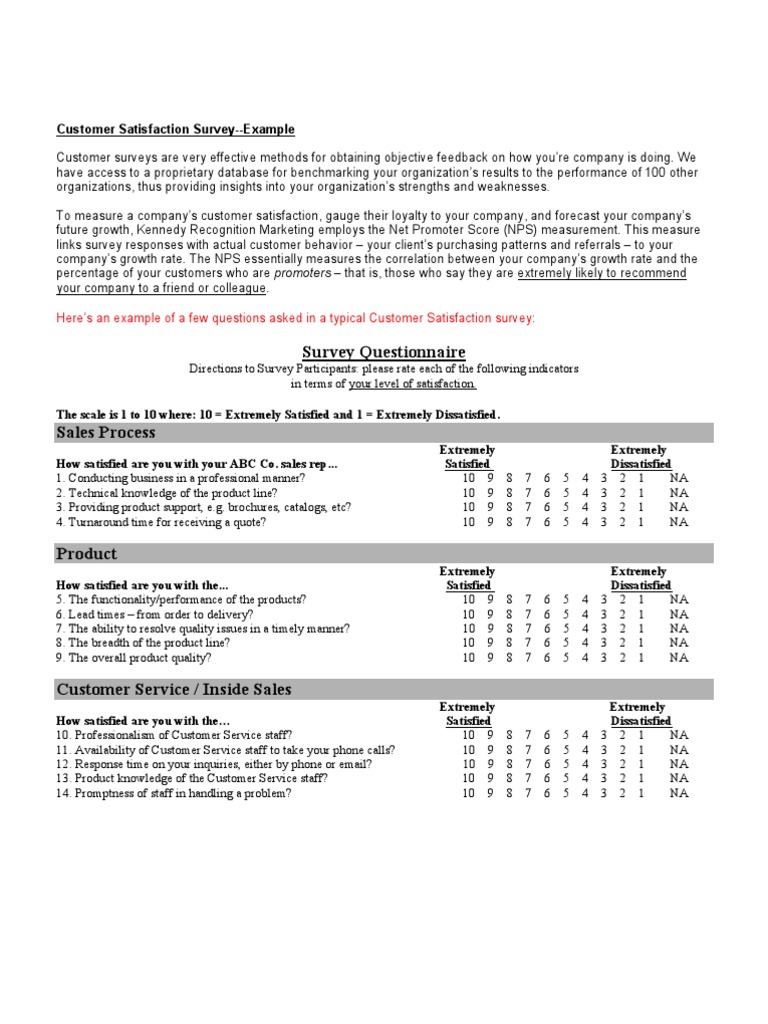 Sample Customer Survey | PDF | Survey Methodology | Microeconomics