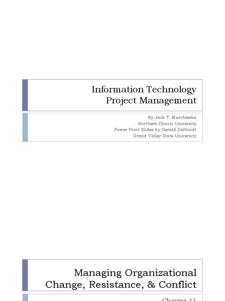 Information Technology Project Management | PDF | Change Management ...