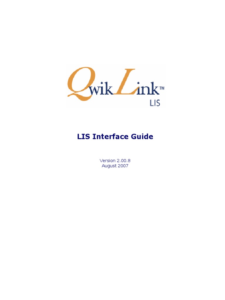 LIS Interface Guide: August 2007 | PDF | Usb | Icon (Computing)