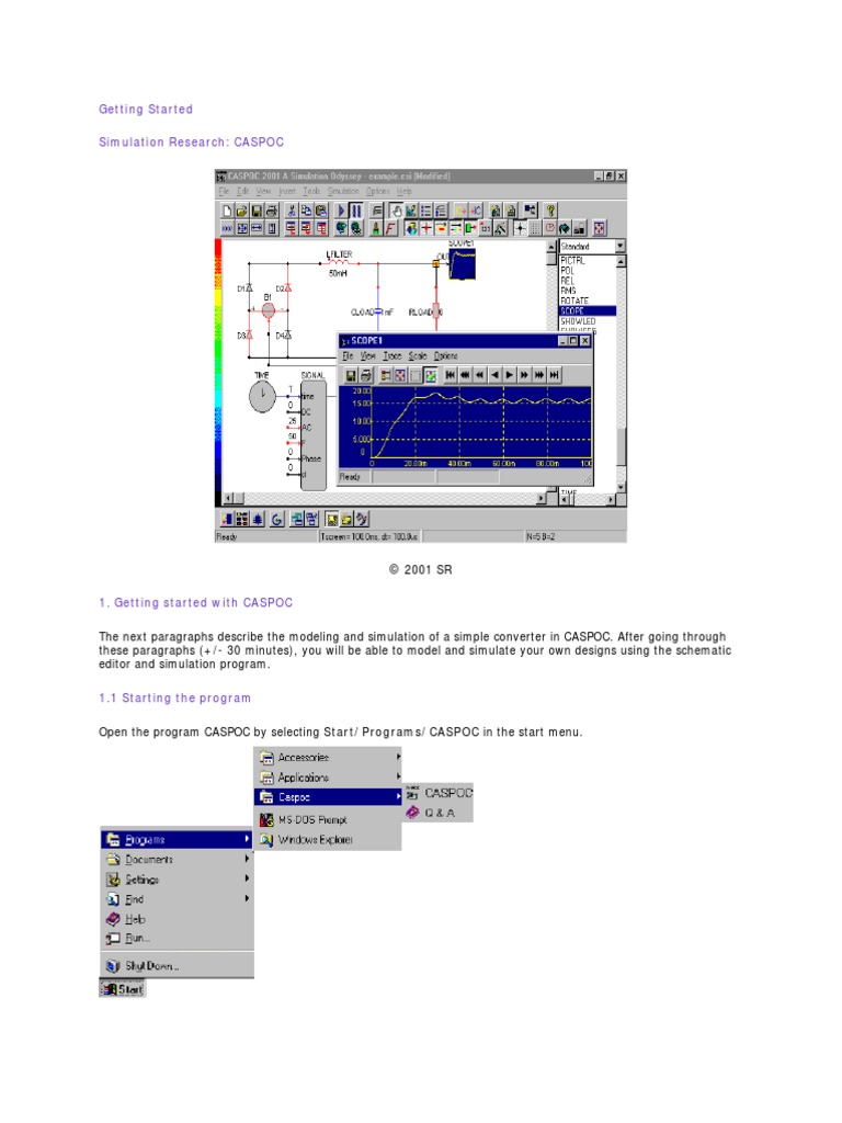 Getting Started Simulation Research: CASPOC | PDF | Button (Computing) | Phase (Waves)