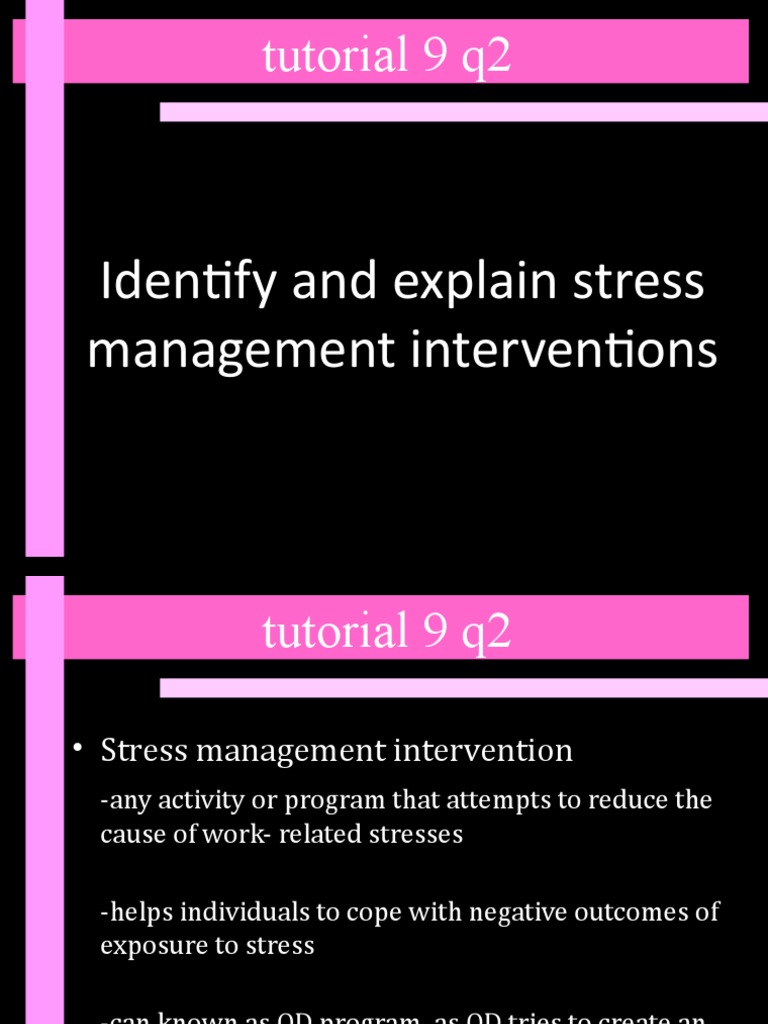 Effective Stress Management Interventions | PDF | Career & Growth ...