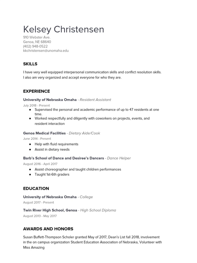 Resume 2018-2 | PDF