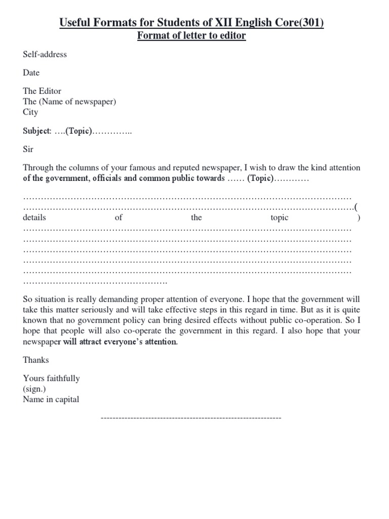 English Writing Formats | PDF