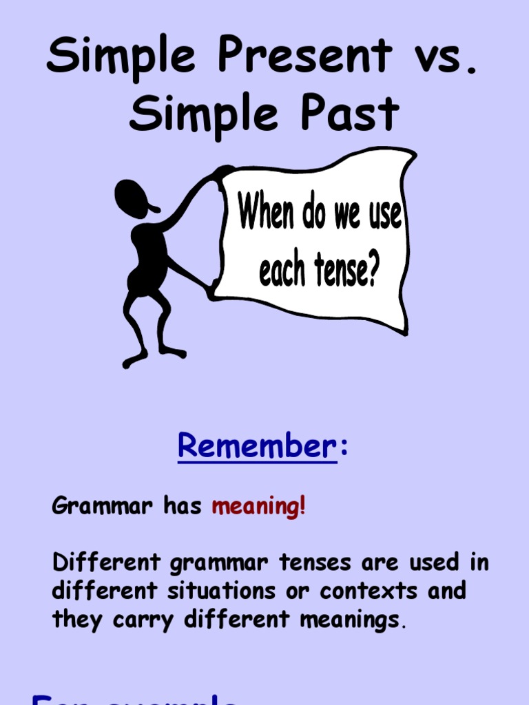 Present Simple Vs Past Simple | PDF | Grammatical Tense | Linguistic ...