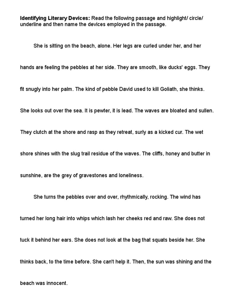 Identifying Literary Devices | PDF