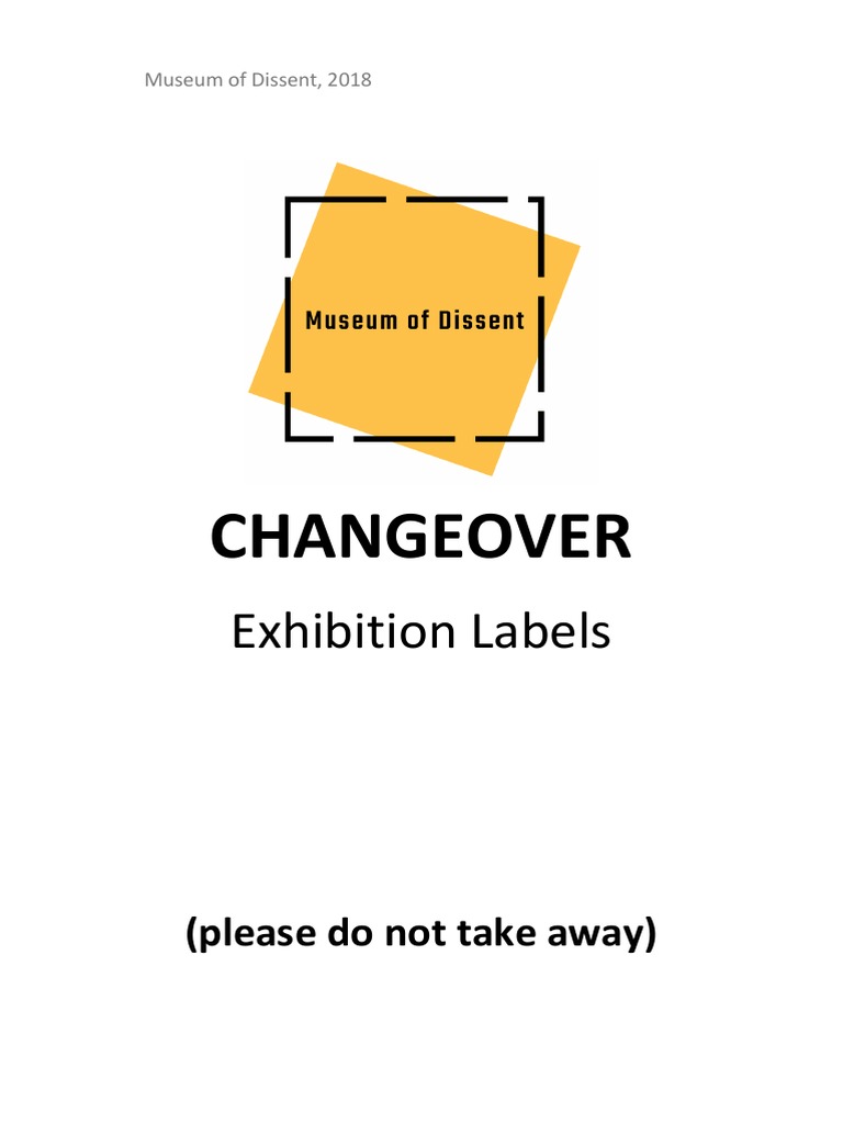 Museum of Dissent Exhibition Labels | PDF