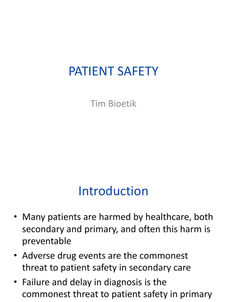 Patient Safety | PDF | Patient Safety | Medical Diagnosis
