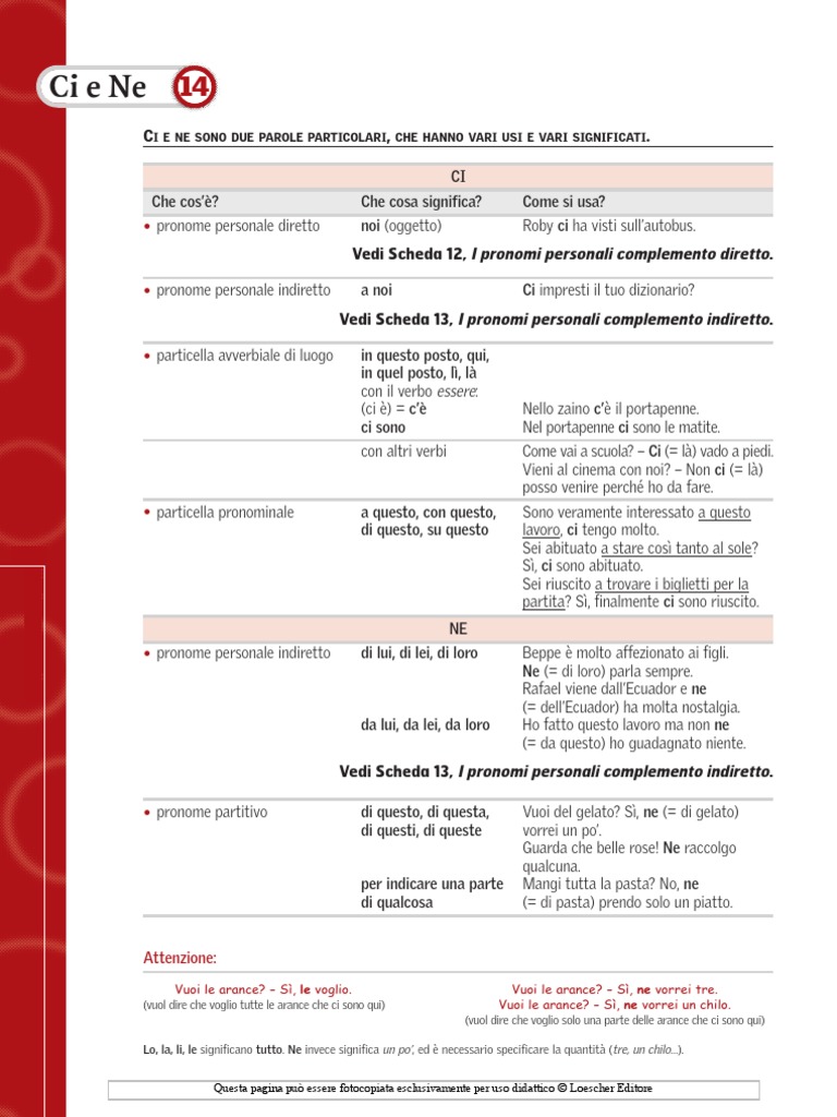 Scheda14 Ciene | PDF