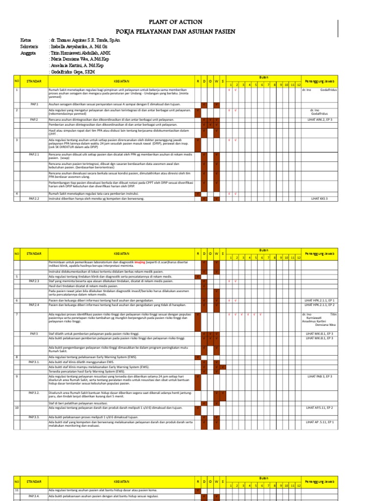 Program Kerja PAP Print | PDF