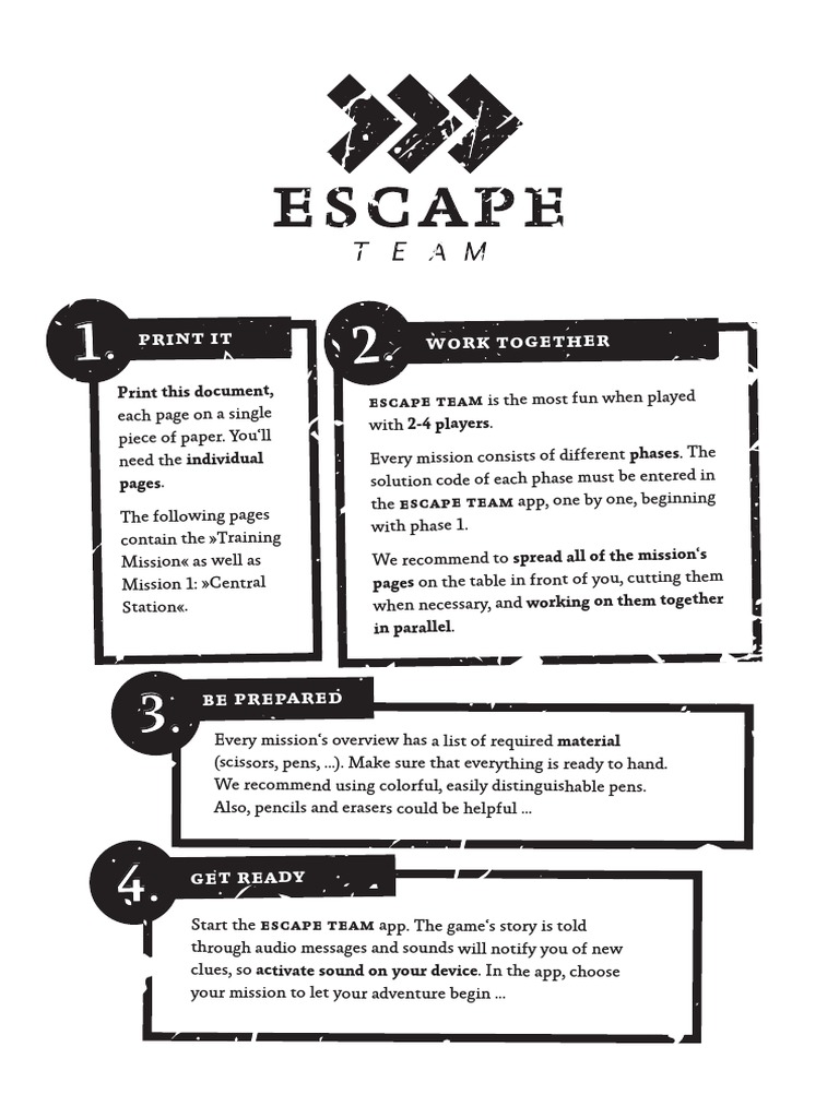 Print It Work Together: Escape Team Is The Most Fun When Played Print ...