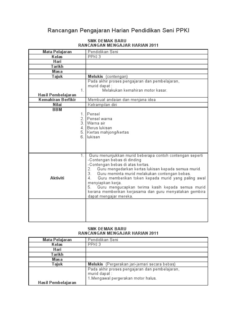 RPH BM Tahun 3 2018 | PDF