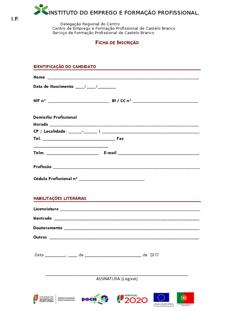 1-Ficha de Inscrição | PDF