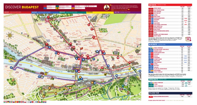 Mapa Bus Turistico Budapest | PDF | Budapest | Public Transport