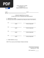 SSS Obstetrical History Form | PDF