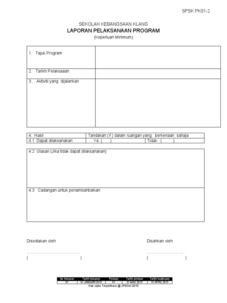 Format Laporan Terkini | PDF