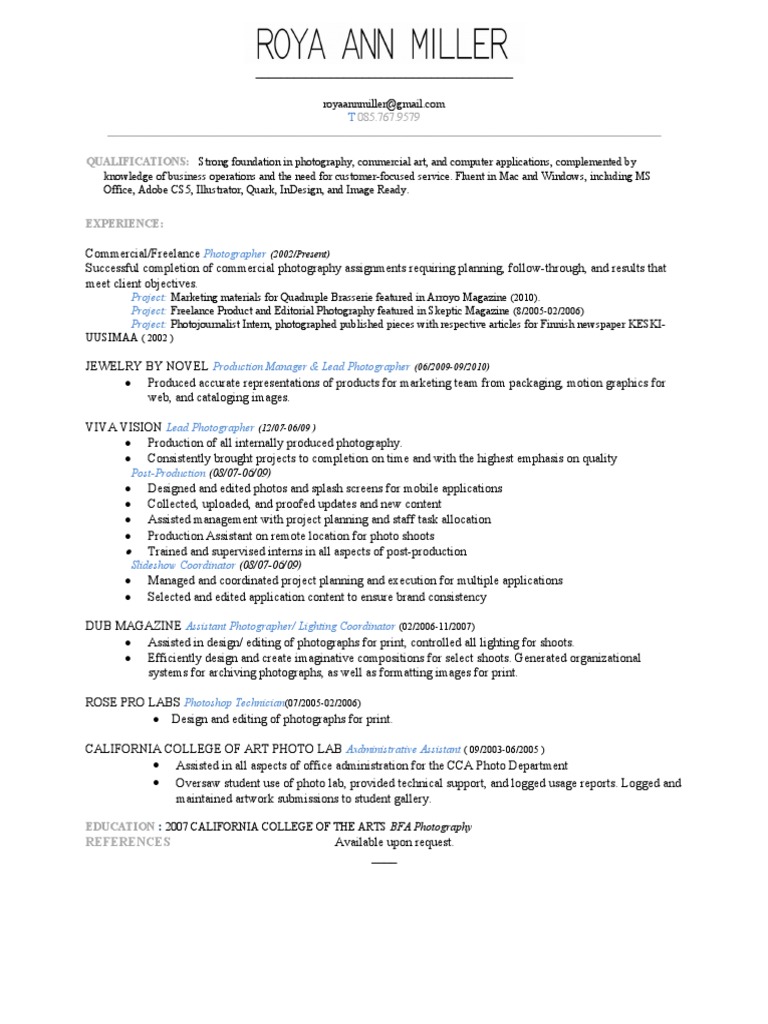 Roy A Miller Resume | PDF | Adobe Photoshop | Software
