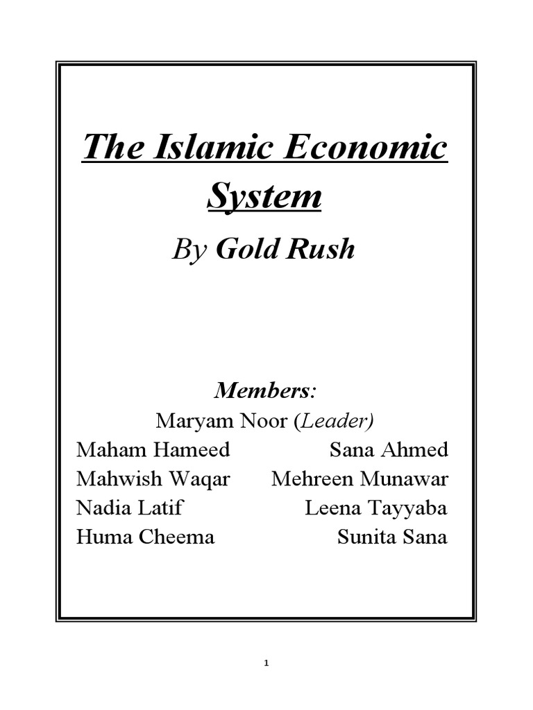 The Islamic Economic System | PDF | Money | Monotheistic Religions