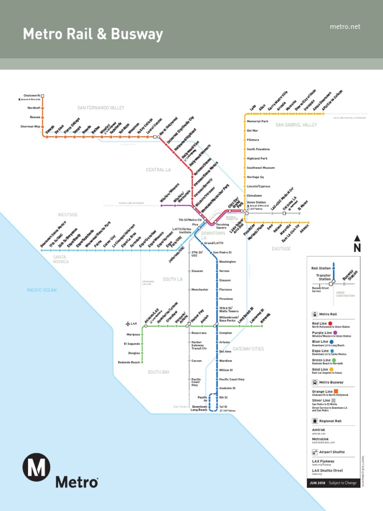 Go Metro - Rail Map | PDF | Public Transport | Los Angeles