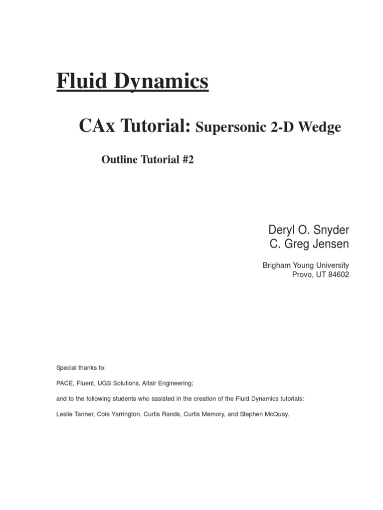Supersonic Wedge Tutorial | PDF | Mach Number | Shock Wave