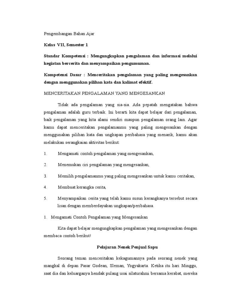 Pengembangan Bahan Ajar | PDF