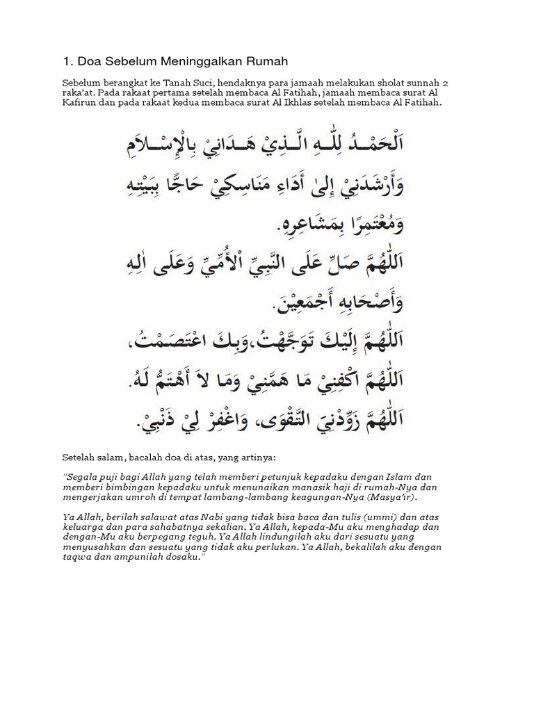 Doa Doa Umroh | PDF | Agama & Spiritualitas