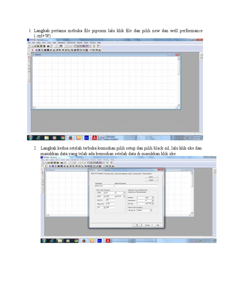 Langkah Langkah Pipesim | PDF