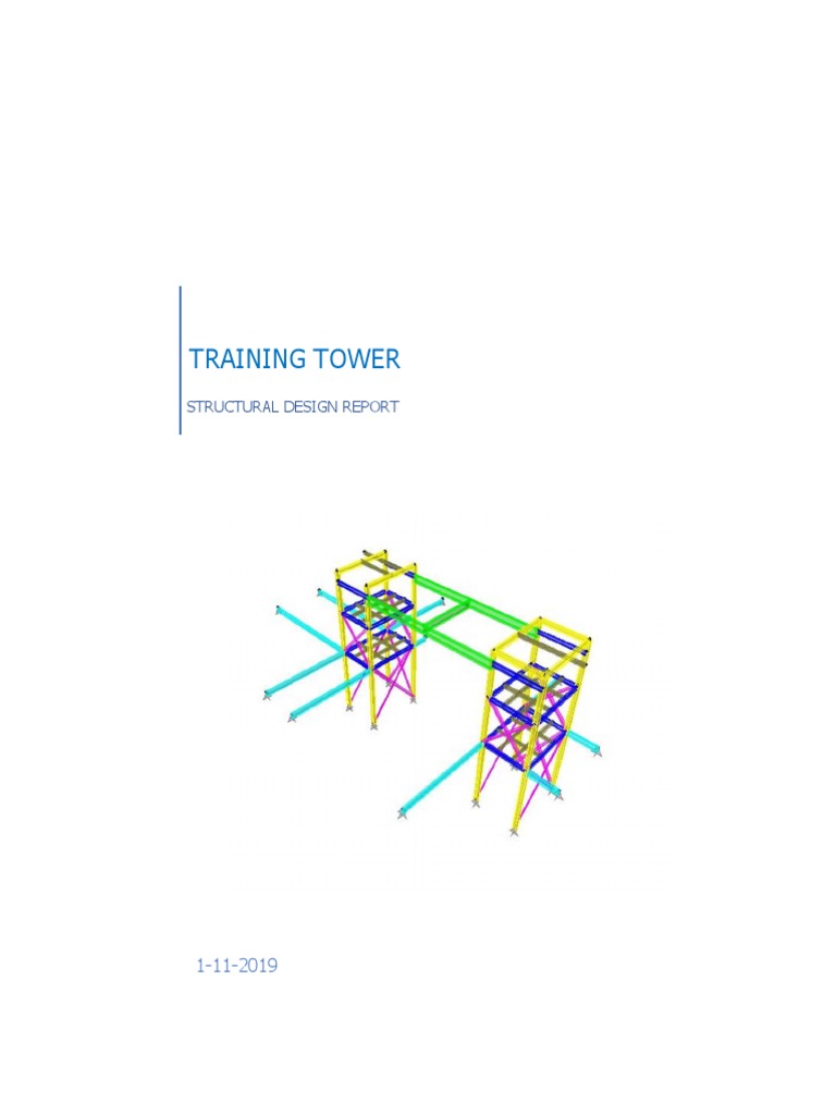 On Site Training Tower Structural Design Report | PDF | Screw | Beam ...