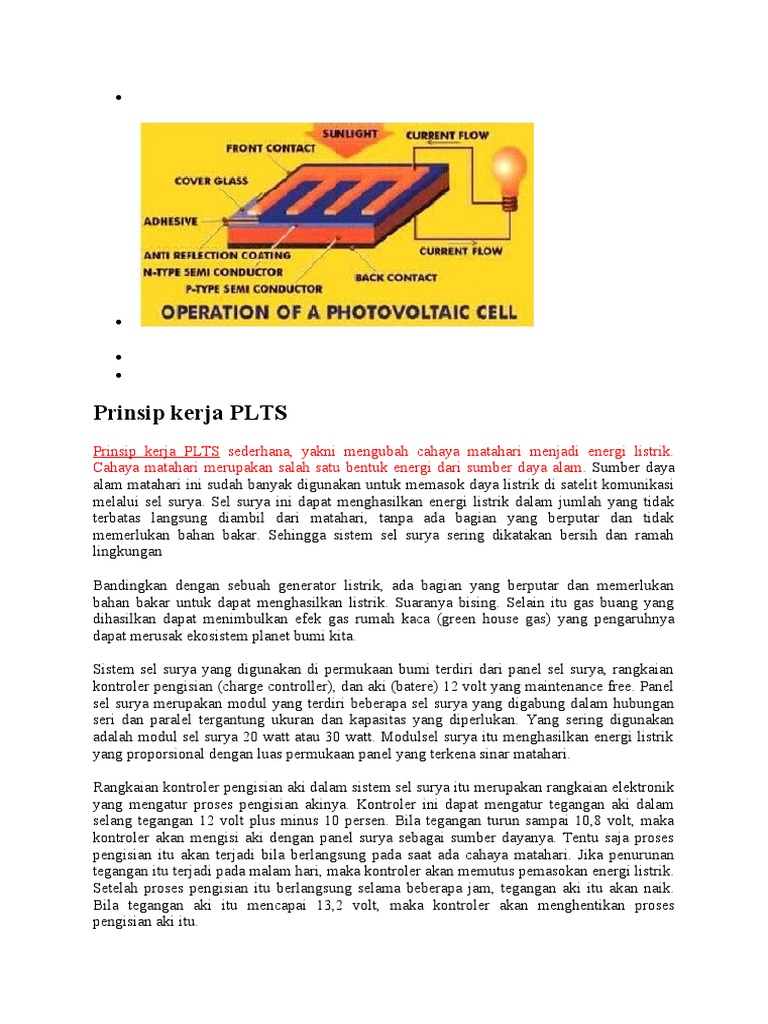 Prinsip Kerja PLTS | PDF