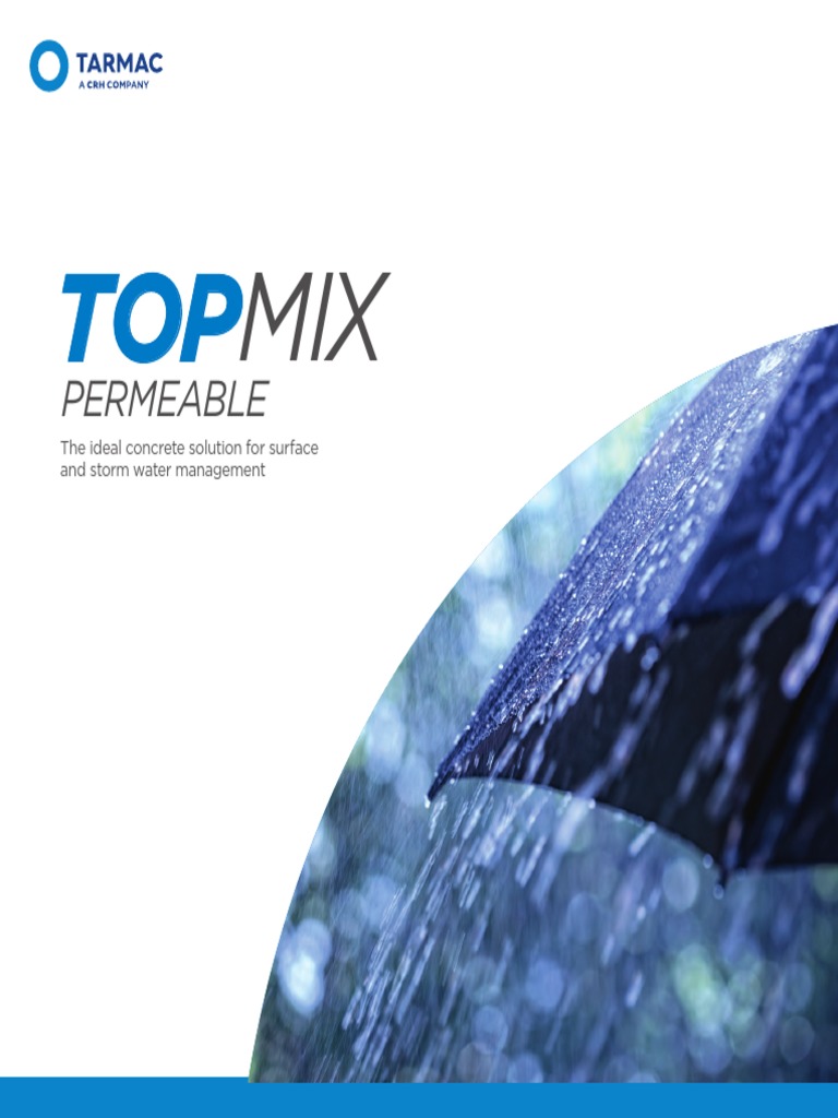 Topmix Permeable Brochure March 2016 | PDF | Road Surface | Drainage